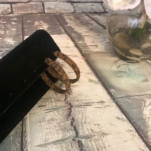 Jewelry | Vintage Faux Suede Animal Print Large Hoops | Poshmark